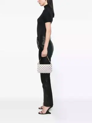 LOUIS VUITTON 2000-2026 Damier Azur Pochette Accessoires Shoulder Bag - White