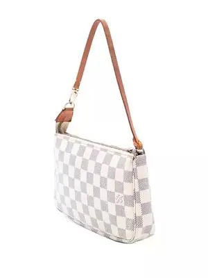 LOUIS VUITTON 2000-2026 Damier Azur Pochette Accessoires Shoulder Bag - White