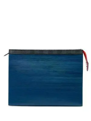 LOUIS VUITTON Epi Damier Graphite Pochette Voyage Mm Clutch Bag - Blue