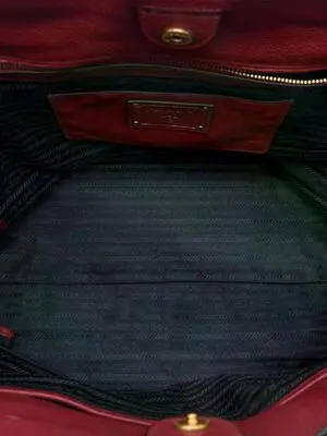 Prada Vitello Daino Open Convertible Tote Satchel