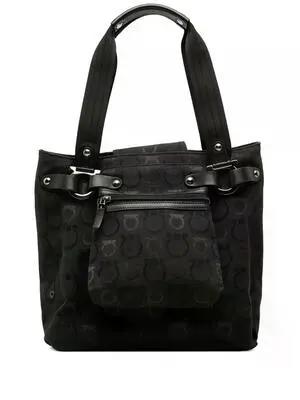 FERRAGAMO Gancini Canvas Tote Bag