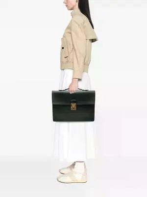 LOUIS VUITTON Taiga Leather Briefcase Business Bag