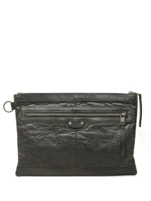 Balenciaga Lambskin Motocross Classic Clip M Clutch Bag