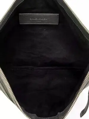Balenciaga Lambskin Motocross Classic Clip M Clutch Bag