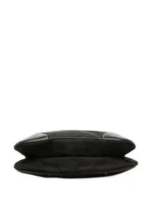 Prada Vitello Trimmed Tessuto Zip Top Cross Body Bag