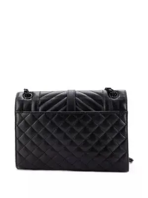 Saint Laurent Mixed Matelassé Leather Monogram Envelope Satchel Medium Shoulder Bag