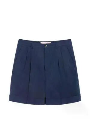 Valentino Garavani Linen Cuffed Bermuda Shorts