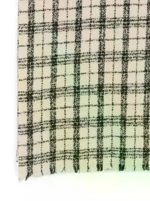 Destin Check-pattern Frayed Scarf