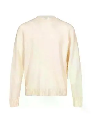 LANEUS Crew-neck Ribbed-trim Sweater - Neutrals