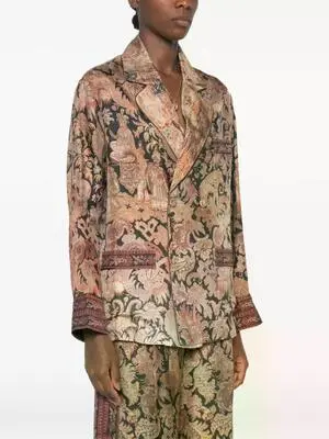PIERRE-LOUIS MASCIA Graphic-print Double-breasted Jacket