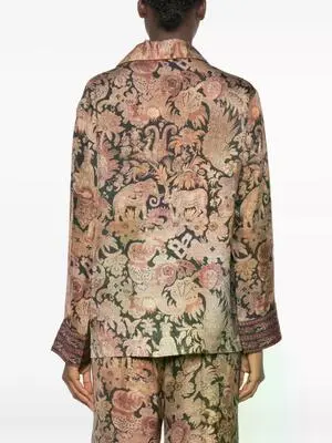 PIERRE-LOUIS MASCIA Graphic-print Double-breasted Jacket