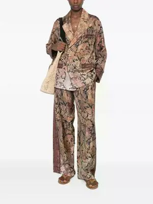 PIERRE-LOUIS MASCIA Graphic-print Double-breasted Jacket