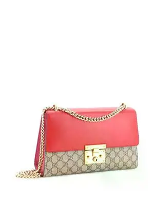 Gucci Padlock Gg Coated Canvas And Leather Medium Shoulder Bag