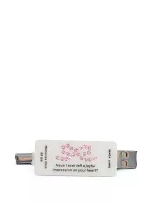 Sandy Liang Memories Usb Hair Clip - White