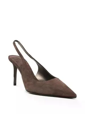 Brunello Cucinelli Monili-chain Pointed-toe Sandals - Brown