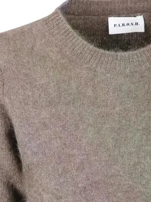 P.a.r.o.s.h Mélange-effect Short-sleeve Sweater