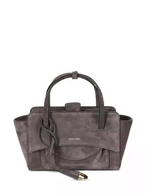 HIDESINS Suede Logo-print Tote Bag - Grey