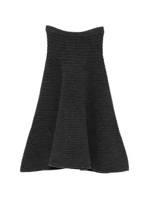 Christian Wijnants Ribbed-knit Flared Skirt
