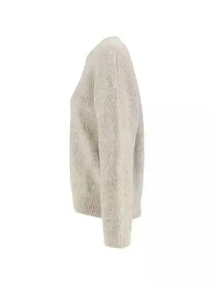 Peserico Sequin-embellished Cable-knit Sweater
