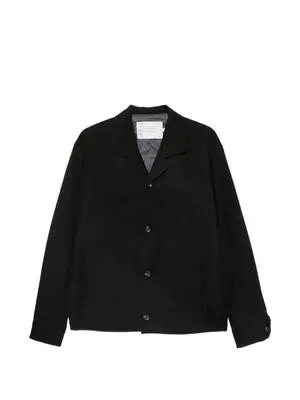 Imperial Button-up Patch-pocket Jacket - Black