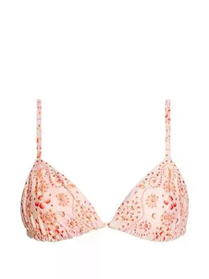 Agua Bendita Tulua Shell-print Bikini Top
