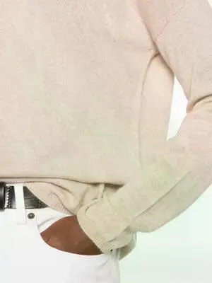 ALLUDE Crew-neck Drop-shoulder Sweater
