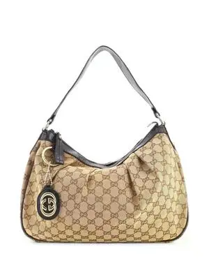 Gucci Sukey Gg Canvas With Leather Medium Hobo Bag - Brown