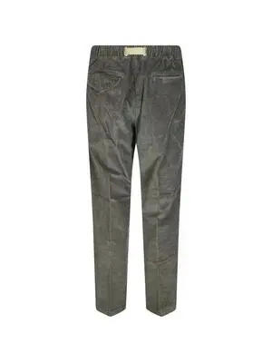 WHITE SAND Belted Corduroy Trousers