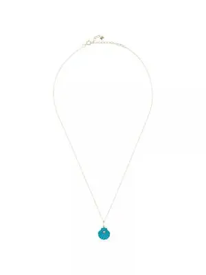 Mateo Venus Shell Turquoise And Diamond Necklace - Gold