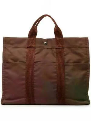 Hermès 20th Century Canvas Herline Mm Tote Bag - Brown