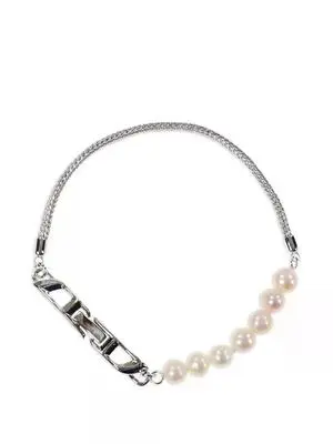 DIESEL® Sterling Pearl Chain Bracelet - Silver