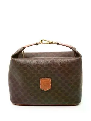 Celine 20th Century Macadam Coated Canvas Handbag - Brown
