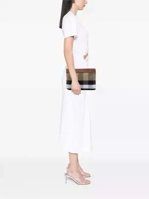 Burberry 2000-2017 Mega Check Canvas Clutch Bag - Brown