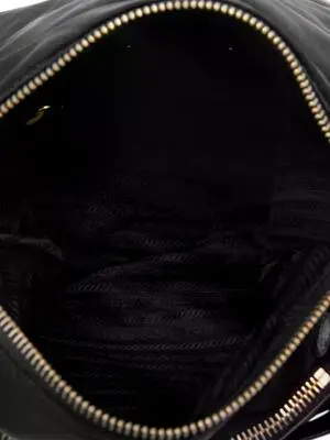 Prada Tessuto Zip Double Buckle Messenger Bag Cross Body