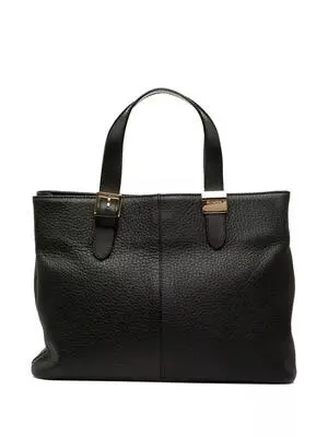 Burberry 20th Century Leather Tote Bag - Black