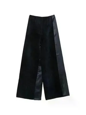 RUOHAN Satin-trim Wide-leg Trousers