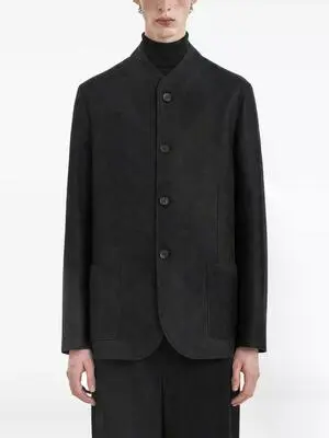 Harris Wharf London Nehru-collar Virgin-wool Jacket