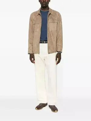 Paul & Shark Suede Panelled Jacket - Neutrals