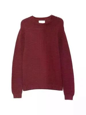 ARTE ANTWERP Logo-embroidered Chunky-knit Sweater - Red
