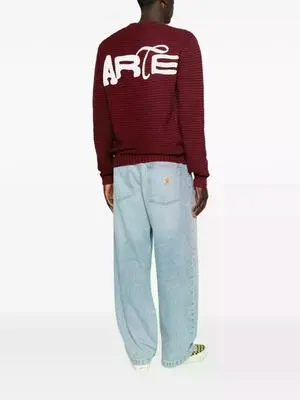 ARTE ANTWERP Logo-embroidered Chunky-knit Sweater