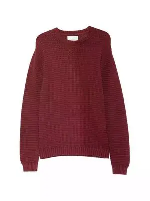 ARTE ANTWERP Logo-embroidered Chunky-knit Sweater - Red