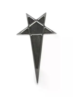 Rick Owens Pentagram Brooch - Black