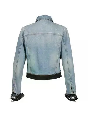 EGONLAB Leather-strap Denim Jacket