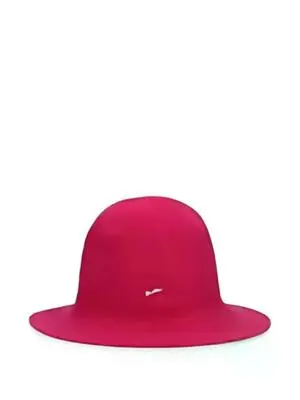 Borsalino Angelina Cloche Logo-plaque Hat - Grey