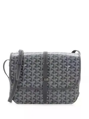 Goyard Belvedere Ii Messenger Bag Coated Canvas Mm Cross Body Bag - Grey