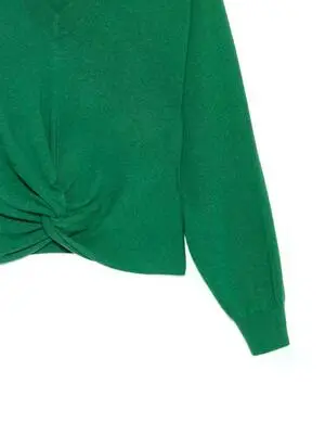 NUDE Twist-detail V-neck Sweater