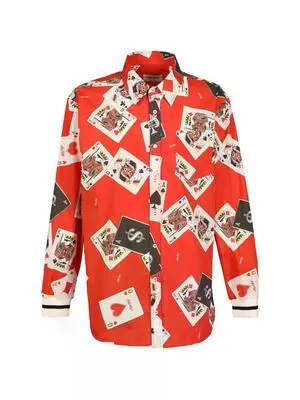 AWGE Playing Card-print Long-sleeve Shirt