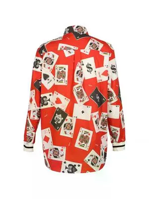 AWGE Playing Card-print Long-sleeve Shirt