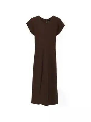 Dixie Short-sleeve A-line Maxi Dress - Brown