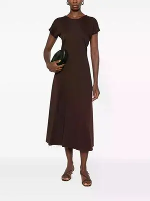 Dixie Short-sleeve A-line Maxi Dress - Brown